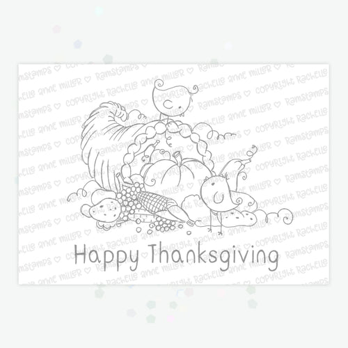 'Thanksgiving' Digital Stamp – Rachelle Anne Miller Creative Studios