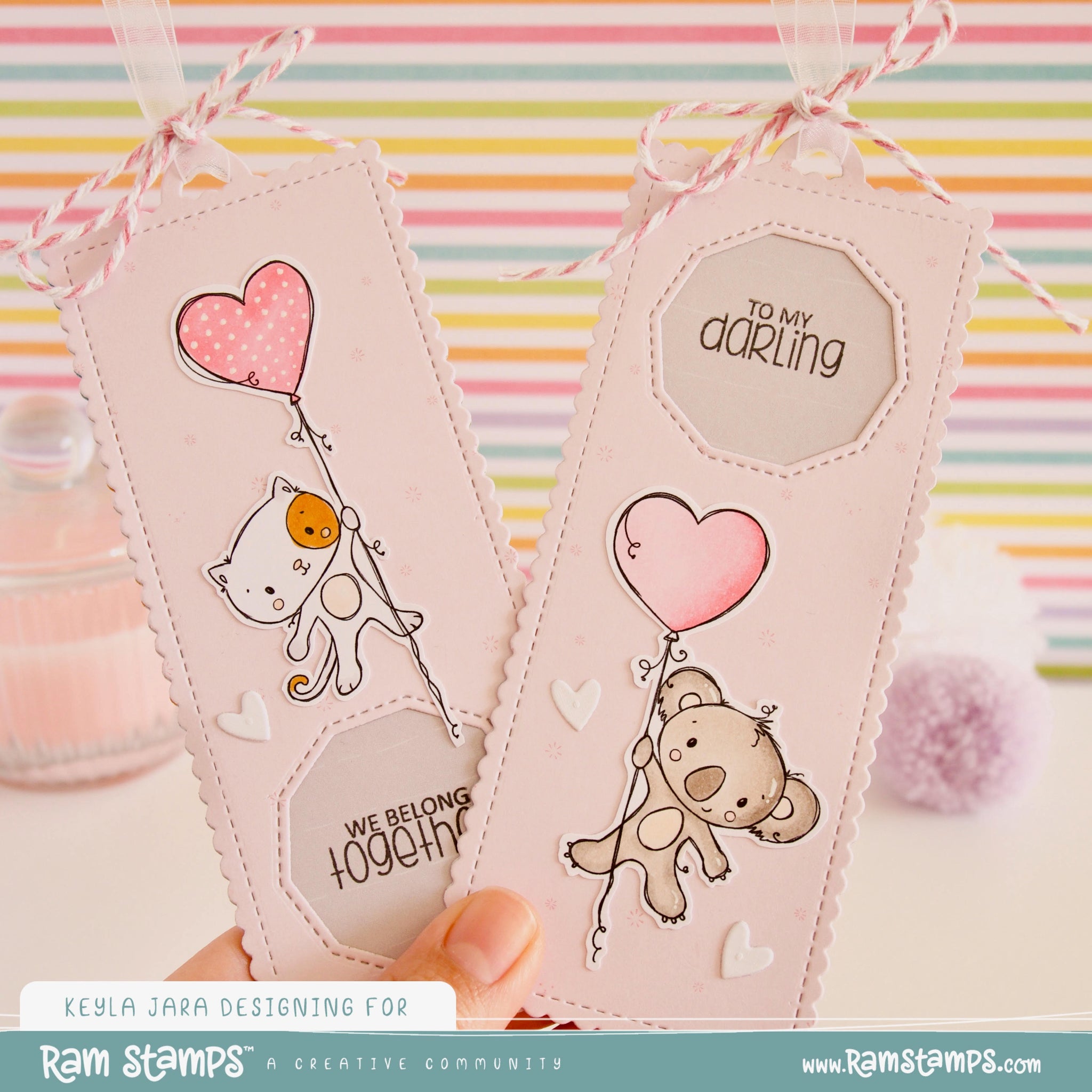 'Animal Valentines - Cat' Digital Stamp – Rachelle Anne Miller Creative ...