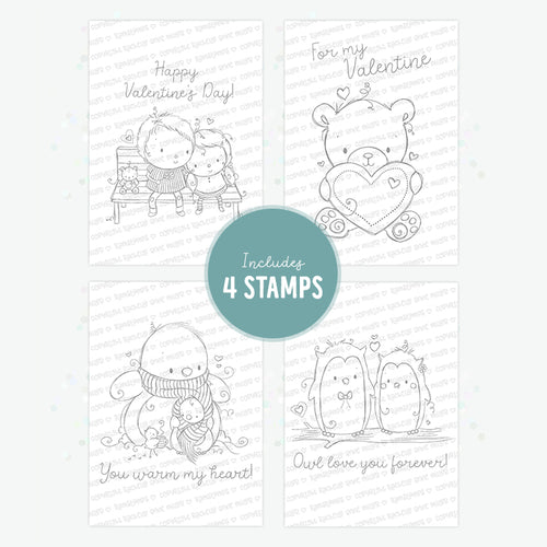 'Valentine Friends' Digital Stamp Set – Rachelle Anne Miller Creative ...