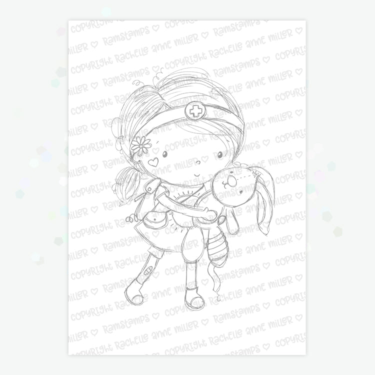 'Little Vet' Digital Stamp – Rachelle Anne Miller Creative Studios